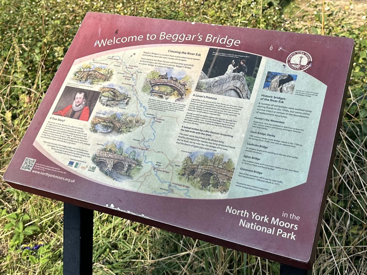Egton Bridge walk to Beggars Bridge along the River Esk near Whitby ...