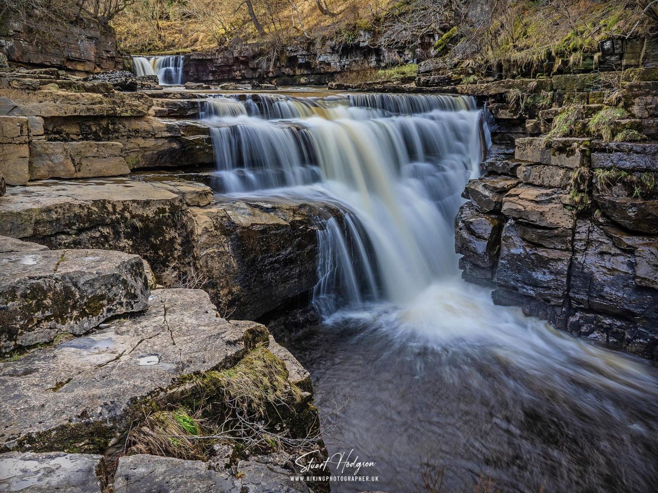 Keld waterfall walk in Swaledale, inc. Wain Wath Falls & Kisdon Force ...